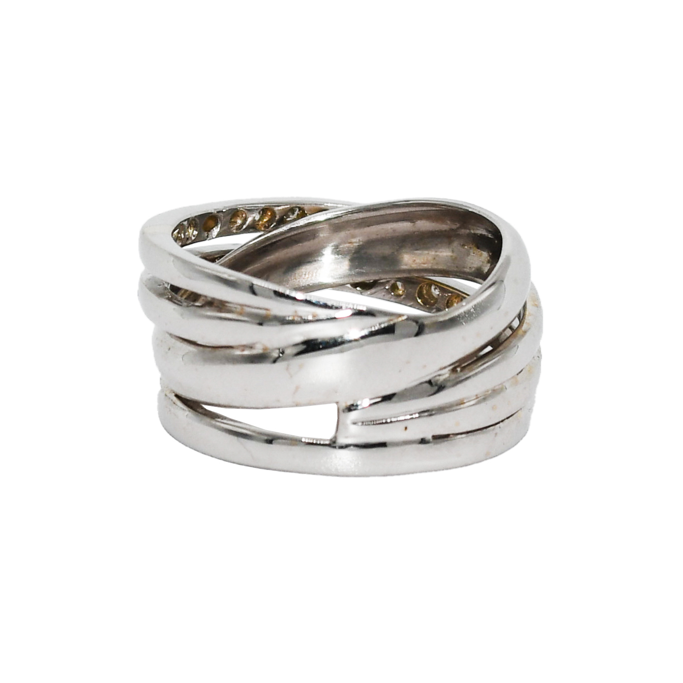 Multi-Band Diamond Ring in 18K White Gold