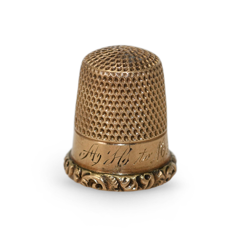 14K Yellow Gold Antique Thumb Thimble, 3.2gr - Tangible Investments