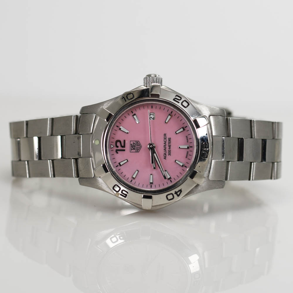 Ladies Steel Tag Heuer, Aqua Racer, Pink Mother of Pearl Dial, No Box ...