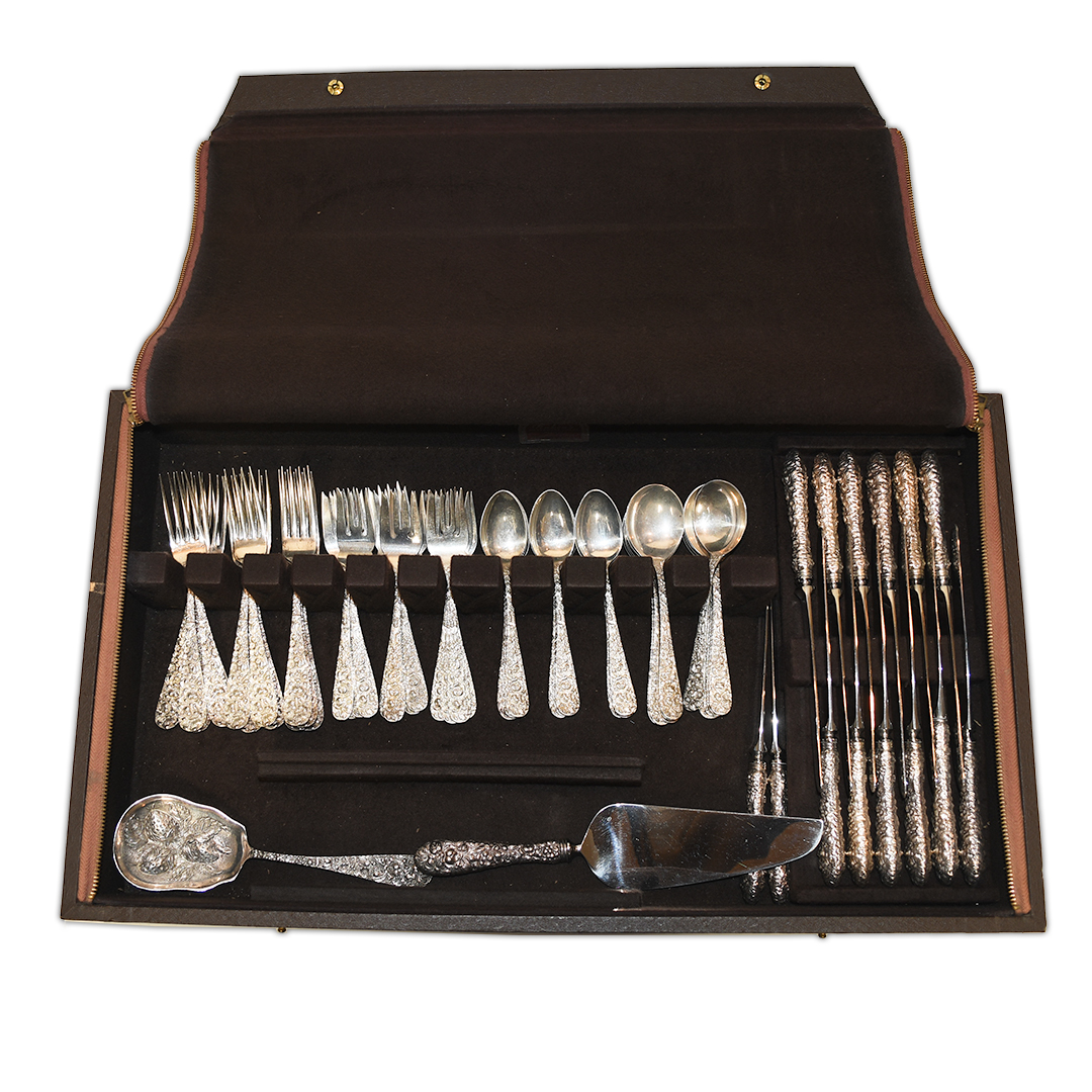 Rose by Stieff | Sterling Flatware Set (61 Piece Set) | Tangible ...